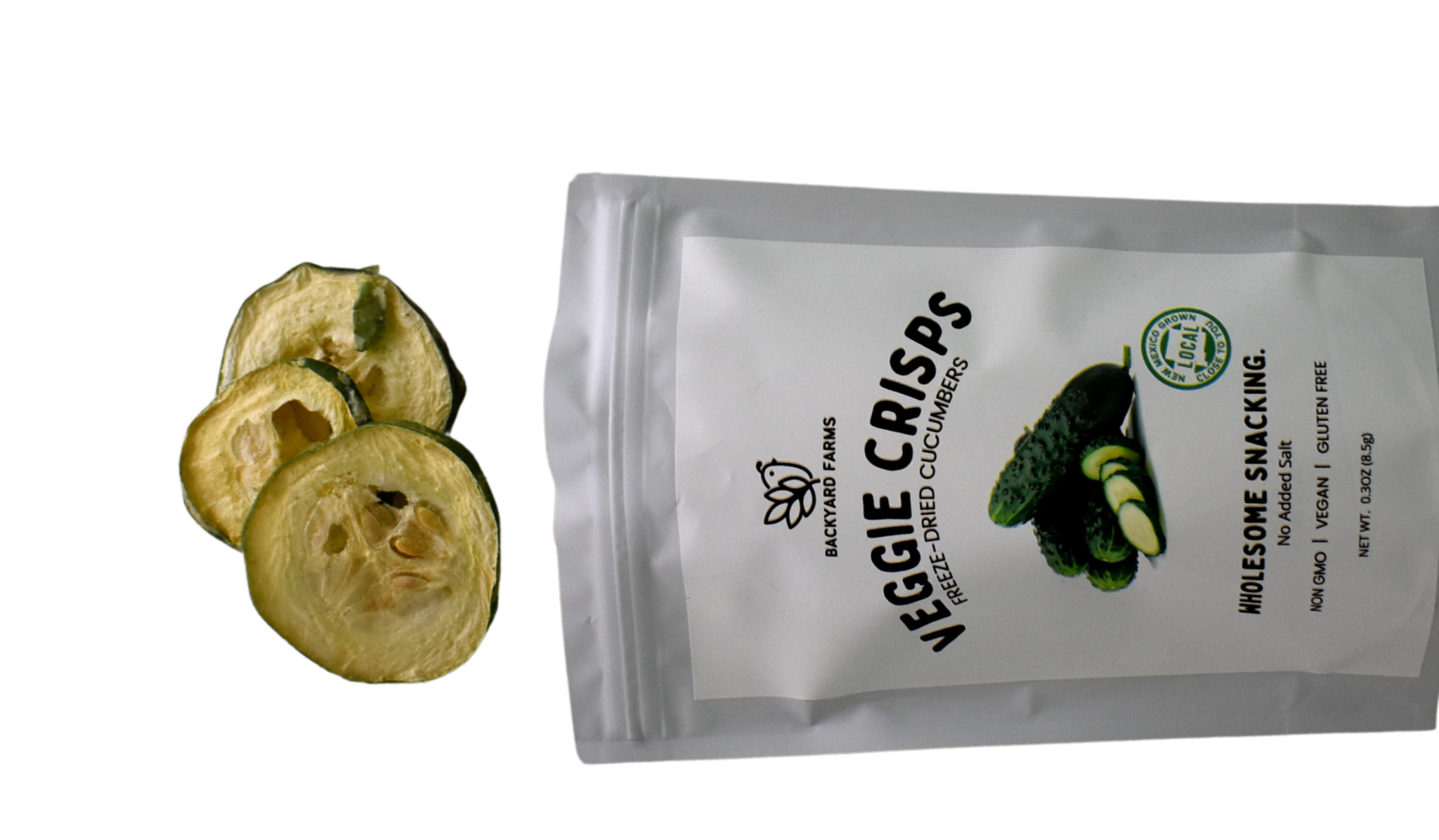 Freeze-Dried Cucumber Veggie Crisps | Backyard Farms